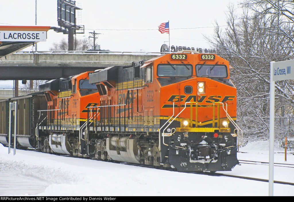 BNSF 6332, CP's Tomah Sub.